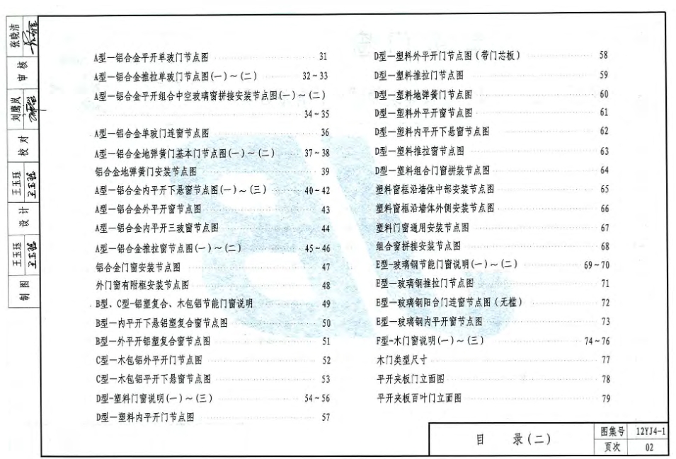 12J系列建筑标准设计图集（12J4-1常用门窗）_益程咨询平台